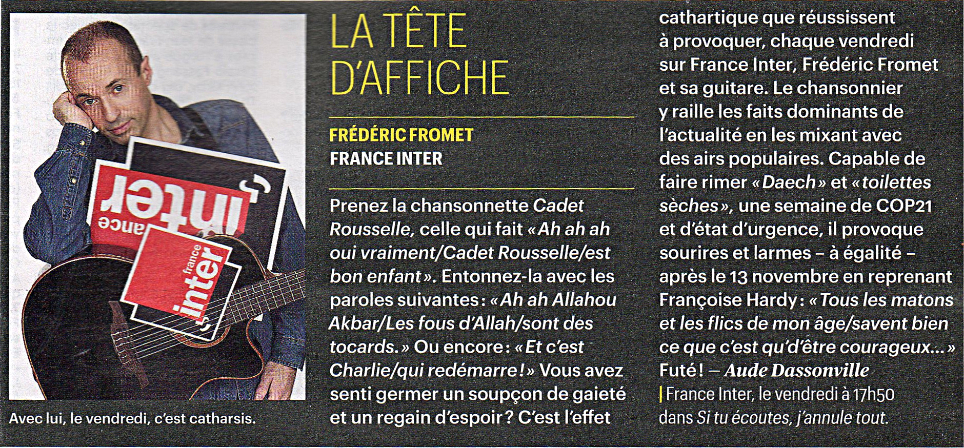 Site officiel de Frédéric Fromet - Biographie